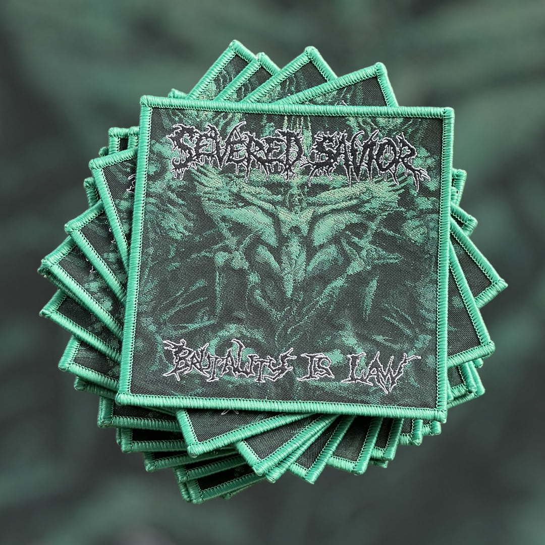 Severed Savior - Square Brutality is Law Patch - Green Border – Death ...