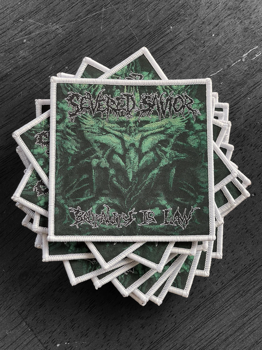Severed Savior - Square Brutality is Law Patch - White Border – Death ...
