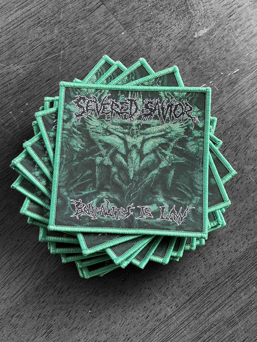 Severed Savior - Square Brutality is Law Patch - Green Border – Death ...